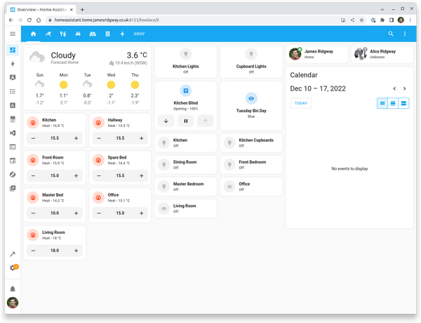 Creating a Wall-Mounted Dashboard for Home Assistant - James Ridgway